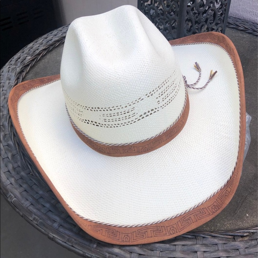 Leather Rim Cowboy Hat - Gem
